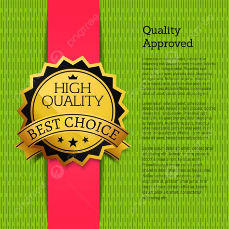 High Quality Approved Best Choice Gold Label With Text Vector