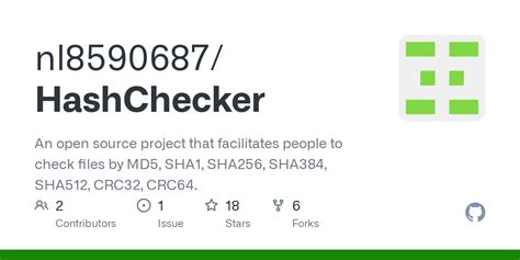 Github Nl8590687 Hashchecker An Open Source Project That Facilitates