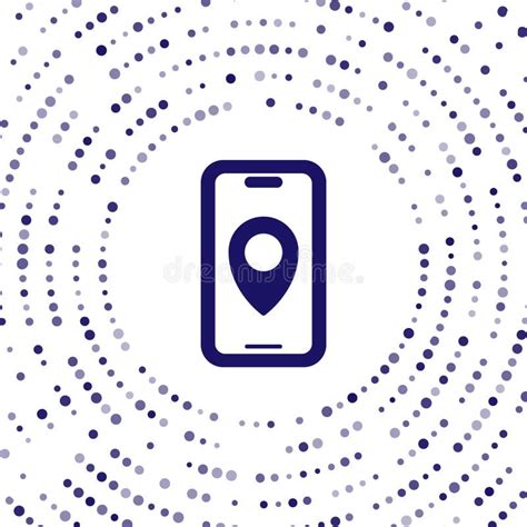 Blue Infographic Of City Map Navigation Icon Isolated On White