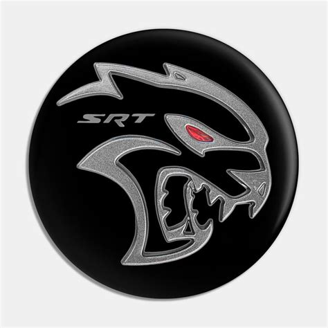 Srt Hellcat Challenger Emblem Silver Metallic By Motorsports Merchshop In 2022 Hellcat