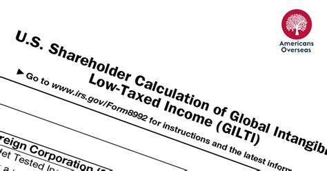 Gilti Or Global Intangible Low Taxed Income Explained