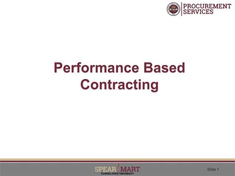 Performance Based Contracting Pptx