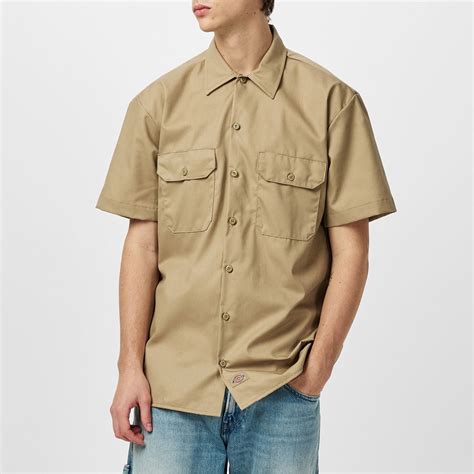 Dickies Mens Work Shirt Cotton Long Sleeve Overshirt Overshirts