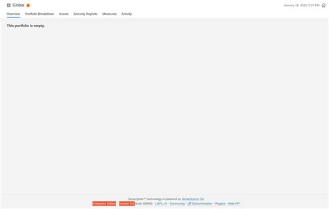Manage Portfolio SonarQube Server Community Build Sonar Community