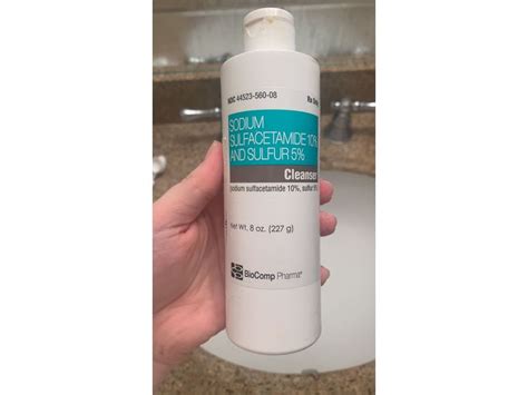 Sodium Sulfacetamide 10 And Sulphur 5 Cleanser 8 Oz227 G Biocomp