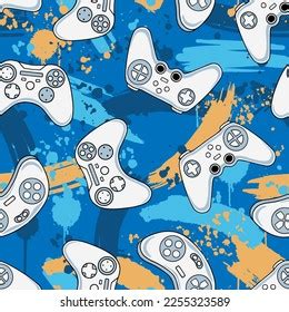 Vector Gamer Seamless Pattern Game Controller Stock Vector Royalty Free Shutterstock