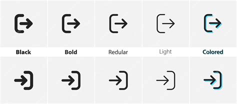 종료 및 로그인 아이콘 로그인 및 로그아웃 벡터 기호 단순 계정 아이콘 검정 굵은 일반 얇은 출력 및 입력 아이콘 세트