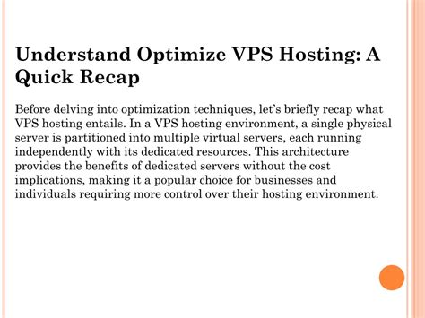 Ppt Ways To Optimize Vps Hosting Server Powerpoint Presentation Free