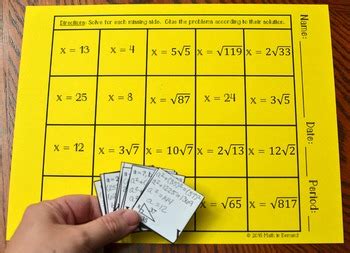 Pythagorean Theorem Hidden Message Activity By Math In Demand TpT