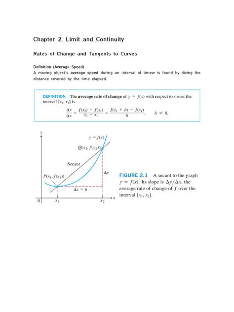 Chapter 2 Limit And Continuity Pdf Asymptote Continuous Function