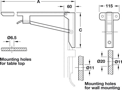 Folding Table Bracket Hebgo Heavy Duty Häfele