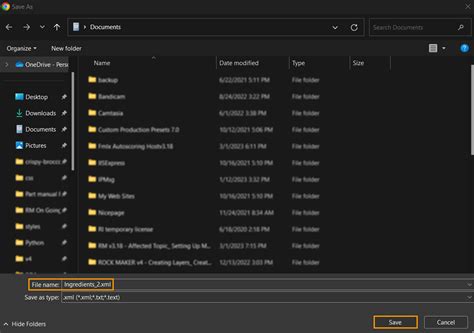exporting ingredients — rock maker 4 6 documentation