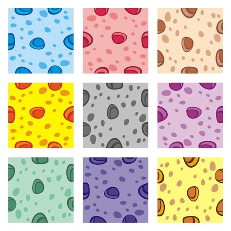 원활한 텍스처 패턴 세트 프리미엄 벡터