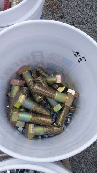 Bucket Of Assorted Bolts Ek Auctioneers Llc