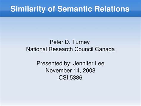 semantic relations ppt