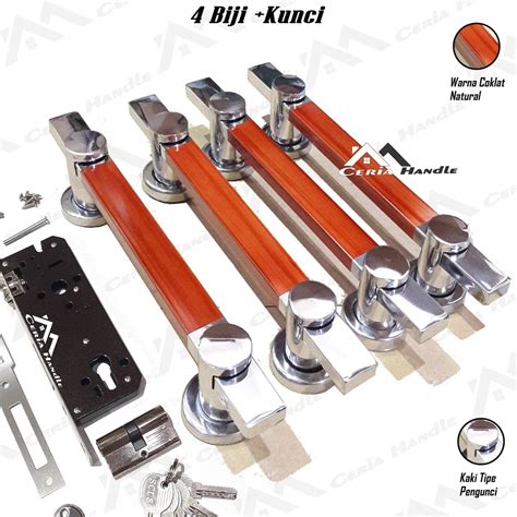 Jual Hendel Pintu Rumah Dua Daun Handle Pintu Aluminium Kunci Pintu Rumah Terbaik Handle