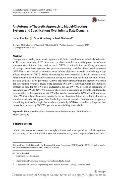 an automata theoretic approach to model checking systems and