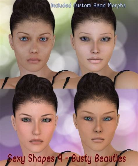Sexy Shapes 4 Busty Beauties Morphs And Deformers For Poser