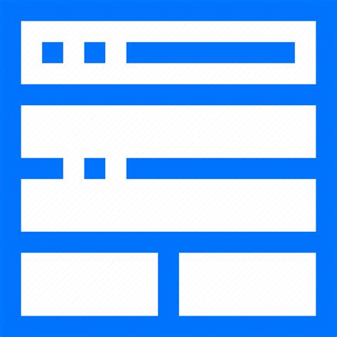 browser five flowchart layout sections website wireframe icon