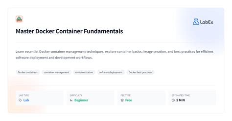 Domine Os Fundamentos De Contêineres Docker Labex