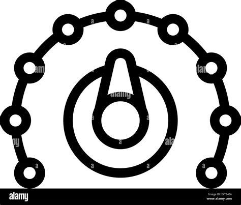 Simple Icon Of A Control Knob Adjusting A Parameter On A Scale With