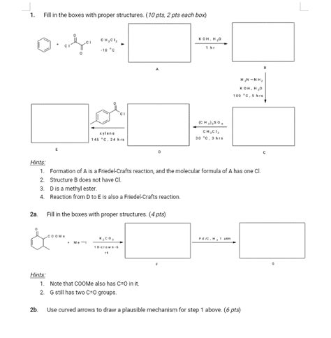 solved 1 fill in the boxes with proper structures 10 pts