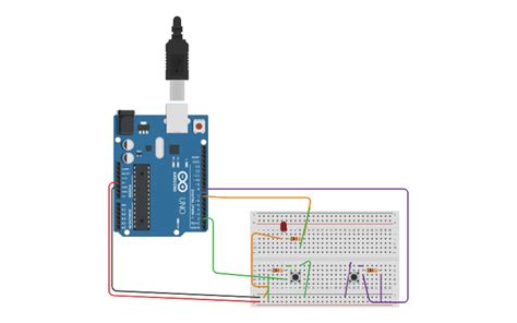 Circuit Design On Off Push Button Tinkercad