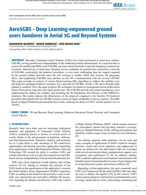 Aero5gbs Deep Learning Empowered Ground Users Ha Pdf Unmanned Aerial Vehicle Artificial