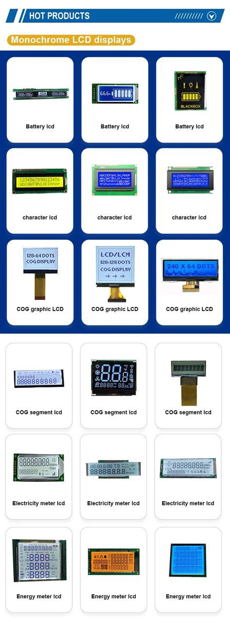 Segment Lcd Manufacturer Custom Energy Meter Lcd Display 7 8 10 14 Segment Screen