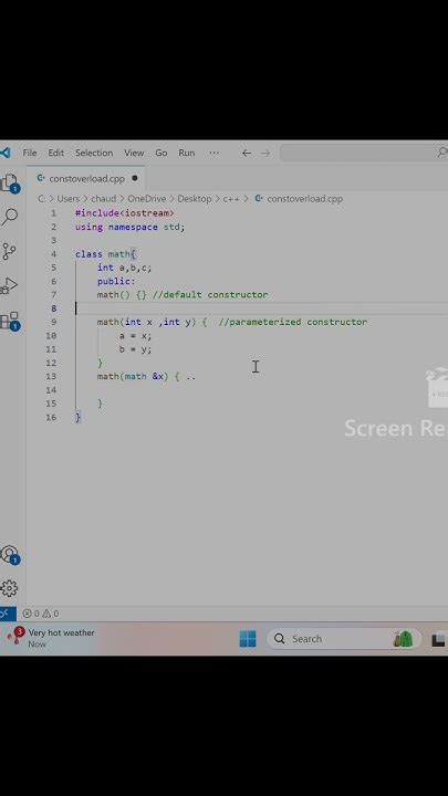 Wap To Calculate The Sum Using Constructor Overloading In C Youtube