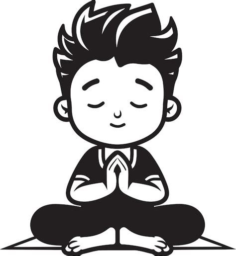 손을 높이 들고 의상을 입은 소년의 만화 그림 프리미엄 Ai 생성 벡터