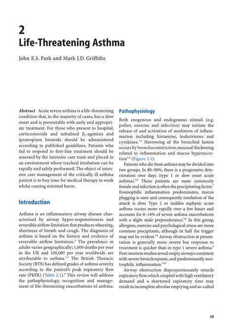 Pdf Life Threatening Asthma