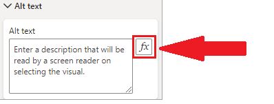 Power BI Accessibility Features Alt Text