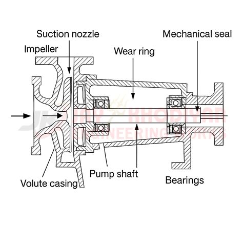 Centrifugal Pump Cross Section Cpx Iso Overhung Single Stage Process