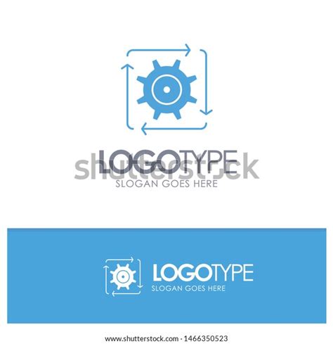 Workflow Automation Development Flow Operation Blue Stock Vector