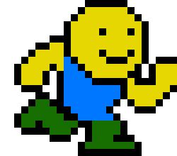Roblox Noob Pixel Art Grid