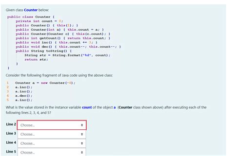 Solved Given Class Counter Below Public Class Counter