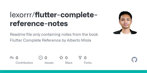 github lexorrr flutter complete reference notes readme file only