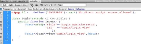 Tutorial Code Igniter Part 4 Membuat Halaman Login Administrator