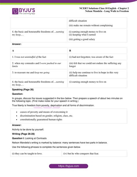 Ncert Solutions For Class 10 English First Flight Chapter 2 Nelson