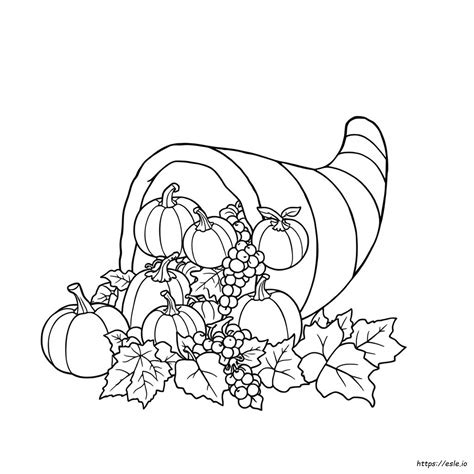 Coloring Picture Of Cornucopia