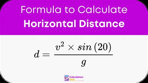 horizontal distance calculator with angle online