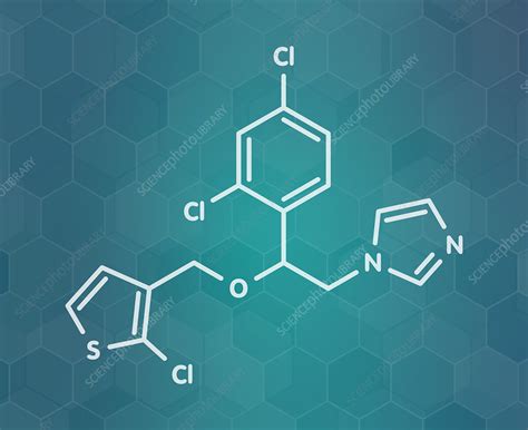 Tioconazole Antifungal Drug Molecule Illustration Stock Image F028