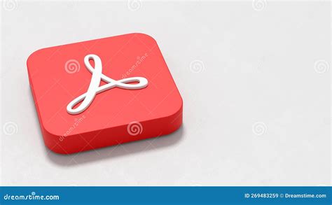Adobe Acrobat App Icon Spotlighted On Black Background Editorial Image