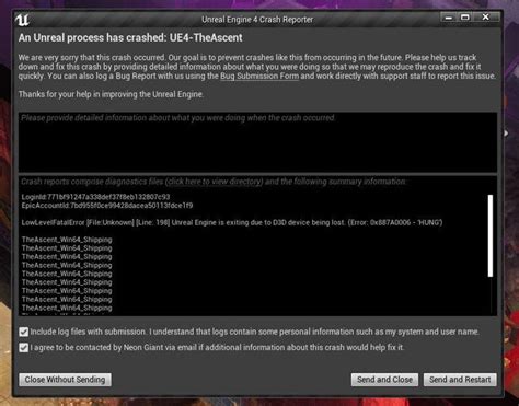 unreal engine is exiting due to d3d device being lost driving me crazy