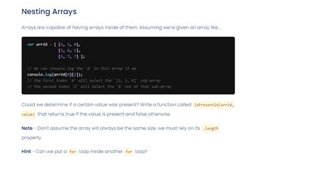 Solved Nesting Arrays Arrays Are Capable Of Having Arrays