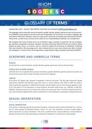 Glossary Of Terms In Sexual Orientation Gender Identity Gender Expression And Sex