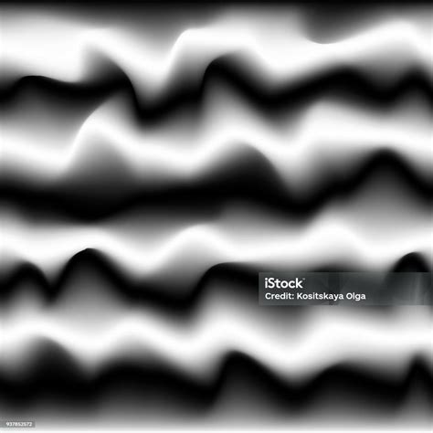 흑인과 백인 파도 함께 어두운 단색 패턴입니다 현대적인 3d 이미지 인쇄입니다 구겨진된 종이 직물 Mfterial 모방 0명에 대한 스톡 벡터 아트 및 기타 이미지 Istock