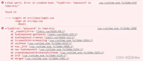 Vue Warn Error In Created Hook “typeerror “password” Is Read Only