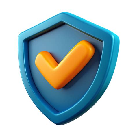 Shield With Check Mark 3d Icon 45686629 Png
